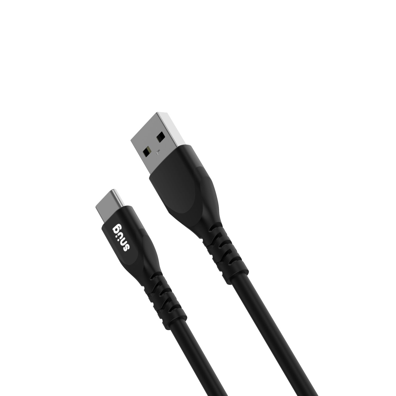 Snug USB To Type-C Silicone Cable - 1.2 Meter - Black (SNPW-CABSLUT-BK